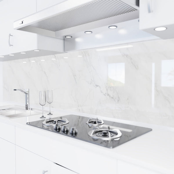 Küchenrückwand selbstklebend - Marmor weiß – Danario